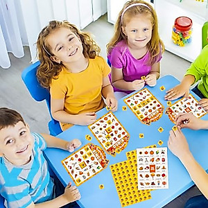 OUNENO Thanksgiving Bingo Game Cards - 30 Player Party Game for Family, Classroom, and Birthday Celebrations