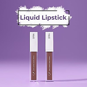 Ofra Cosmetics Mocha - Long Lasting Liquid Lipstick Lightweight Velvet Matte Lip Makeup with Vitamin A & Antioxidants - Lasts Up To 5 Hours - Vegan Formula - 8g Tube