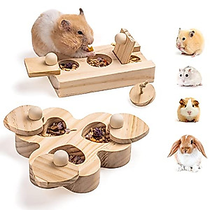 MEWOOFUN Guinea Pig Toys Hamster Toys Interactive Foraging Toys, Interactive Hide Treats for Small Animals,Foraging Puzzle for Hamster, Guinea Pig, Rabbit, Chinchilla, Bunny