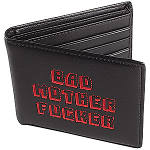 Miramax, LLC Officially Licensed Black/Red Embroidered Bad Mother Leather Wallet