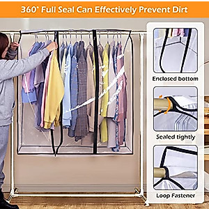 MISSLO 1 Pack Clothing Racks + 1 Pack 40" Clothing Cover