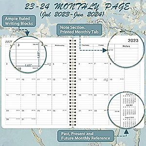 2023-2024 Planner - Planner/Calendar 2023-2024, Jul 2023 - Jun 2024, 2023-2024 Planner Weekly and Monthly with Monthly Tabs, 8" x 10", Strong Twin- Wire Binding, Flexible Hardcover, Daily Organizer