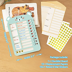 TIDYLAND To Do List and ADHD Planner for Kids and Adults - Habit Tracker or Daily and Weekly Planner, ADHD Tools and Chore Chart for Adults, Reward Chart and Behavior Chart for Kids at Home (Khaki)