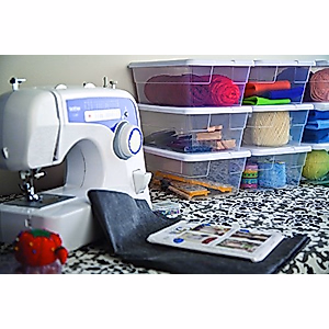 Sterilite Storage Box 13.5" X 8.3" X 4.8", 6 Qt. Clear - Pack of 4