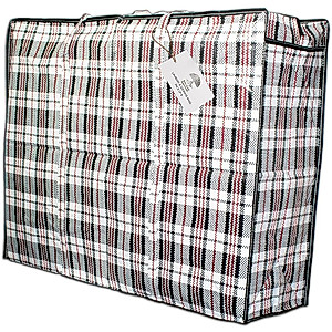 Laundry Bags with Handles 8Pcs Extra Large Zipper, Heavy Duty XXL Storage Bags, Travel Laundry Tote Bag, Clothes Storage Bag with Straps