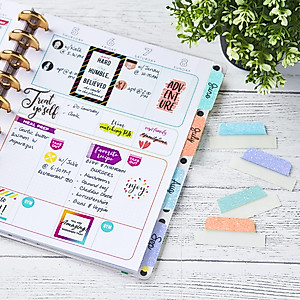 Avery Margin Ultra Tabs, 2.5" x 1", Pastel Sparkle Shimmer Designs, 16 Repositionable Page Tabs (74150)