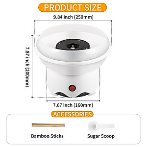 FUNTELL Mini Cotton Candy Machine for Kids, Includes Sugar Scoop, Sticks Cotton Candy Maker for Birthday Party, Gifts, Home Uses