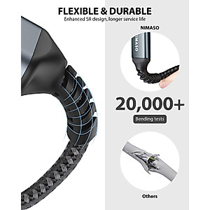 2 Pack 3.3FT + 6.6FT USB 3.0 Extension Cable, NIMASO USB A Male to Female Extension Cord Durable Material Fast Data Transfer Compatible with Printer, USB Keyboard, Flash Drive, Hard Drive, Playstation