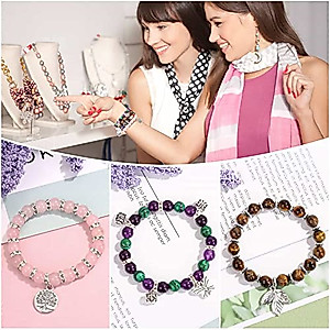 PAXCOO 473Pcs Stone Jewelry Making Kit Crystal Stone Bracelet Making Kit for Adults, Crystal Natural Stone Healing Beads for Bracelet Making