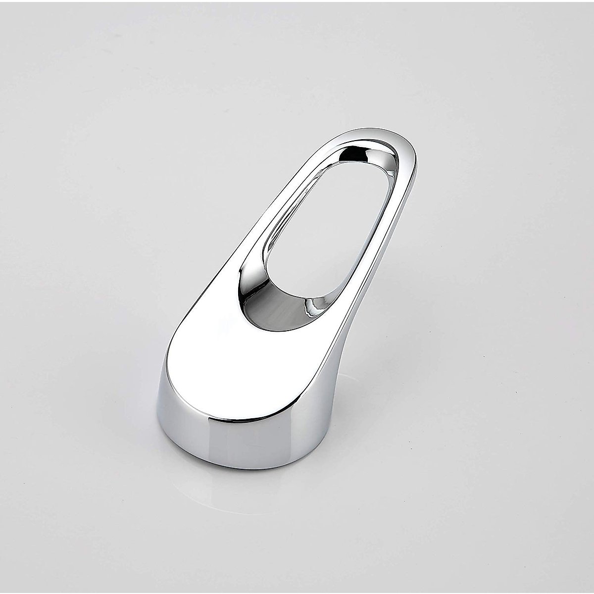 RXXR Taps Handle kit with Hot and Cold Color Button for Single Handle Faucet with Cartridge stem 9 * 9 mm - Universal Replacement Metal Loop Single Lever Handle, Polished Chrome