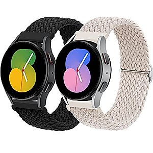 MYAPULUA 20mm Braided Stainless Steel Band for Samsung Galaxy Watch 6/5/4/3/2/1