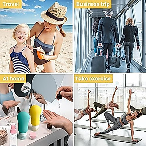 24 Pack Travel Bottles Set for Toiletries, TSA Approved Leak Proof Silicone Squeezable Containers for Toiletries, Refillable Travel Accessories for Conditioner, Shampoo, Lotion & Body Wash