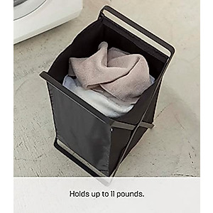Yamazaki Home Basket-Foldable Storage Organizer | Steel | Laundry Hamper, One Size, Black