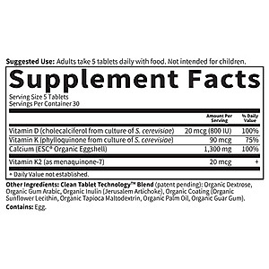 Garden of Life Dr. Formulated Stronger Bones, Organic Calcium Supplement with Vitamin D & Vitamin K, Supplements for Women and Men, 150 Vegetarian Tablets