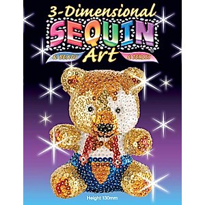 Sequin Art 3D, Teddy Bear, Sparkling Arts and Crafts 3D Kit