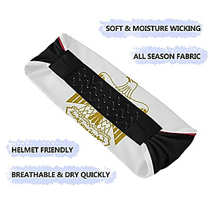 Unisex Workout Headbands Egypt-Egyptian-Flag-Soccer Elastic Yoga Sweatband Stretchy Sports Hairband
