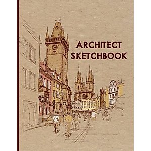 Architect Sketchbook - Notebook for Architects, Designers, and Architecture Students - grid paper (scale reference 1:50; 1:100), dotted paper (scale ... paper - 8.5" x 11" inches, 105 blank pages