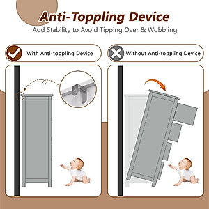 MUPATER Small Storage Cabinet Organizer with 4 Drawers and 1 Cupboard, Freestanding Compact Floor Towel Cabinet for Bathroom and Entryway, White