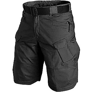 URBEST Tactical Shorts for Men Waterproof Breathable Quick Dry Hiking Fishing Cargo Shorts with Multi Pockets(NO Belt)
