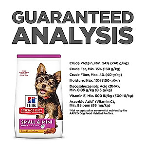Hill's Science Diet Dry Dog Food, Puppy, Small Paws for Small Breeds, Chicken Meal, Barley & Brown Rice Recipe, 4.5 lb. Bag