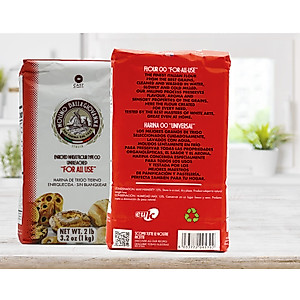 Molino DallaGiovanna Italian Enriched Unbleached All Purpose 00 Flour All Purpose, All Use high protein for Bread, Pastries, Pizza dough 1 Kilo Size (2 pack) 4.4 lbs