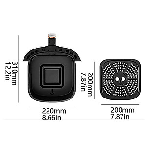 Air Fryer, 5.0 QT Large Capacity with Temperature Control, 8 Preset Recipes, Non-Stick Racks, Low-fat Healthy Grilling, Multi-functional Air Fryer Oven great for Home Use and Festive Gifts.