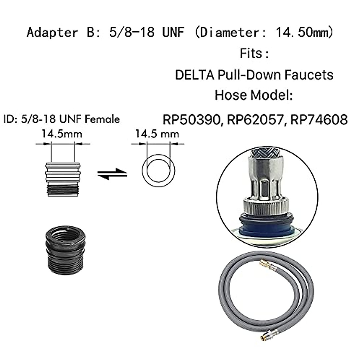 Weirun Replacement Sprayer Pull Out Tap Spray Nozzle Head for Kitchen Sink Pull-Down Faucet, Brushed Nickel