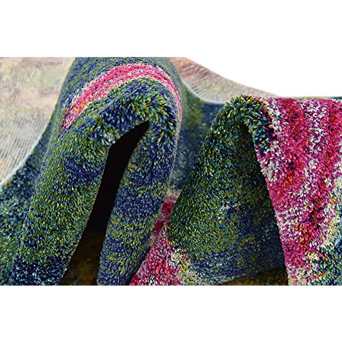 Unique Loom Positano Collection Coastal Modern Bright Colors Starfish Navy Blue Area Rug (8' x 10')