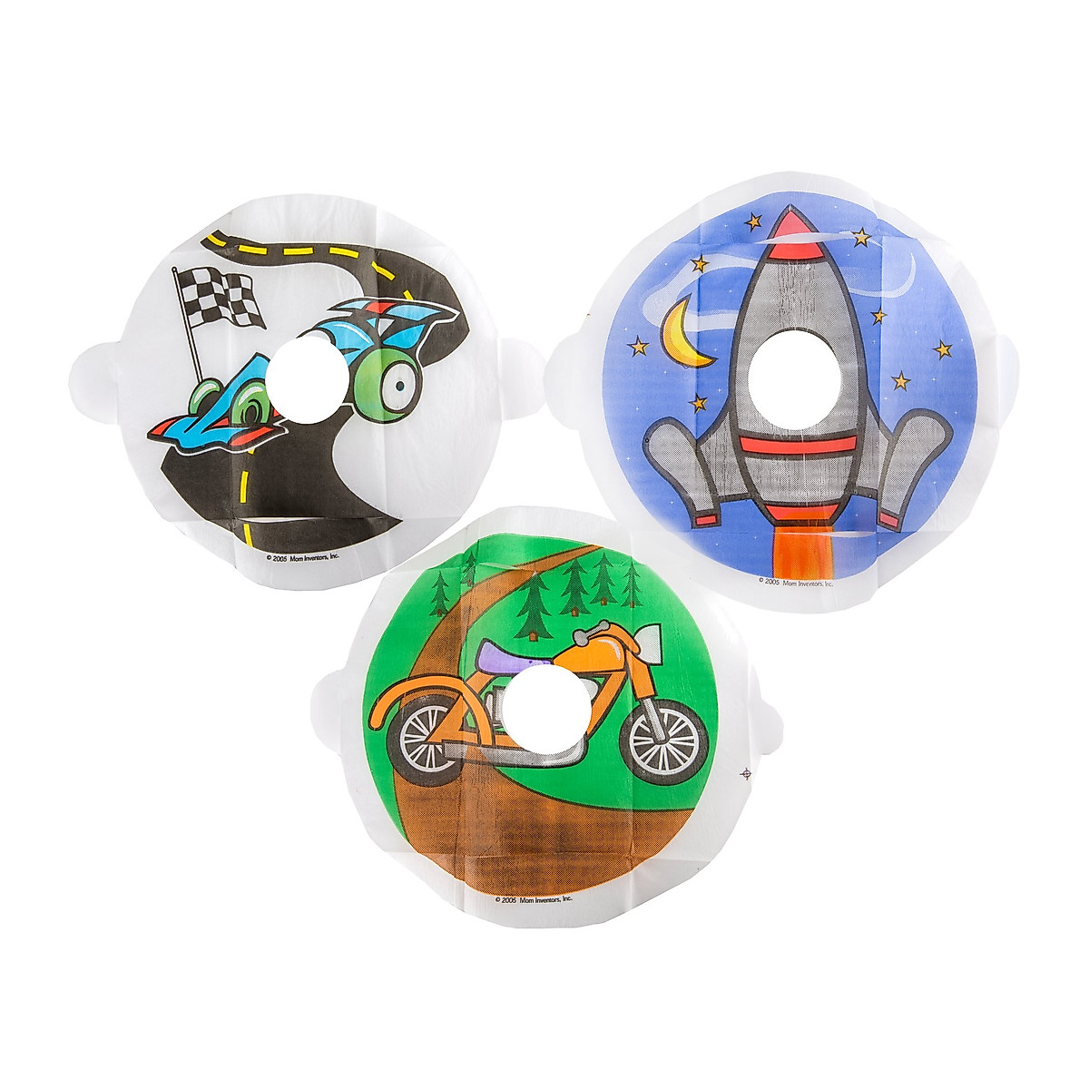 Mom Invented Potty Training Tinkle Targets for Boys - Planes, Trains & Motorcycles