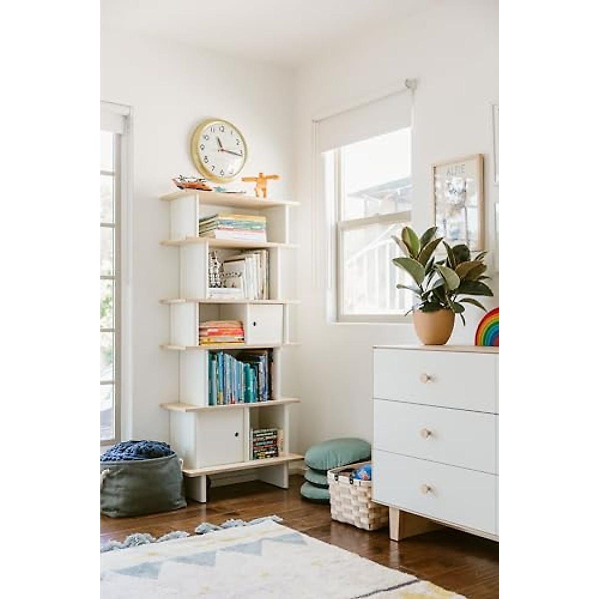 Oeuf Vertical Mini Library - Birch, White