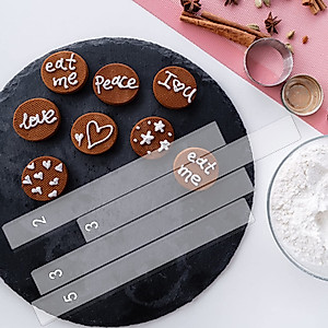 0.08 inch 0.12 inch 0.2 inch Rolling Pin Guide Sticks Set Dough Rolling Strips for Measuring Dough Strips Thickness Non-slip Non-stick Cookie Dough