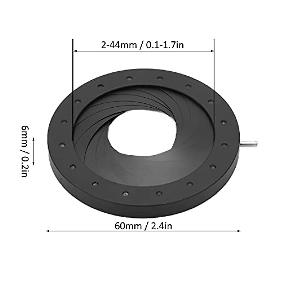 Microscope Diaphragm, SK44 Diaphragm 2‑44mm Iris Diaphragm Mini ...