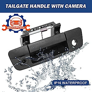 Tailgate Handle Backup Camera Rear View Compatible with 2009-2017 Dodge Ram 1500 2500 3500（RCA Connector）