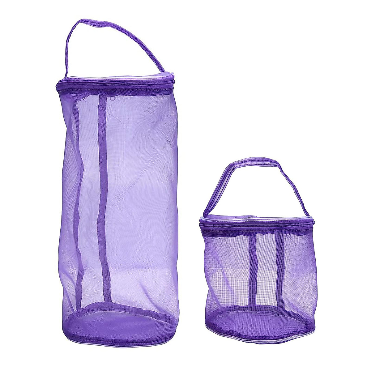 Yarn Storage Bag, 2pc Mesh Knitting Bag Round Yarn Balls Organizer for knitting lovers, Purple