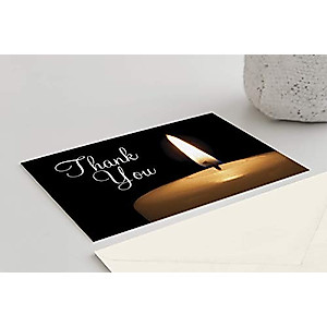MPC Brands Funeral Thank You Cards - Sympathy Bereavement Thank You Cards With Envelopes - Message Inside (50, Religious)