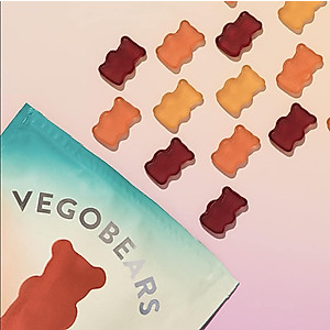 VegoBears Vegan Gummy Bears Variety Pack – Organic Gummy Bears, Vegan Gummies, Organic Candy, Vegan Candy, Gelatin-Free Gummies