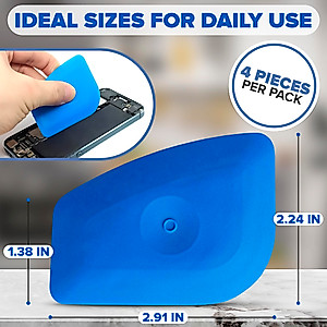 4Pcs Multi Tool Car Sticker Removal Tool - Plastic Window Sticker Remover for Cars Hard Plastic Blade Scrapers for Cleaning Tool - Household Supplies Plastic Sticker Tool Sticker Scraper for Cleaning