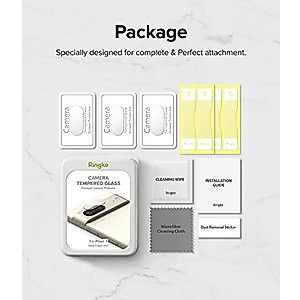 Ringke Camera Glass [3 Pack/Multi-Layer Protection] Compatible with Google Pixel 7 Camera Lens Protector, Tempered Glass Camera Cover