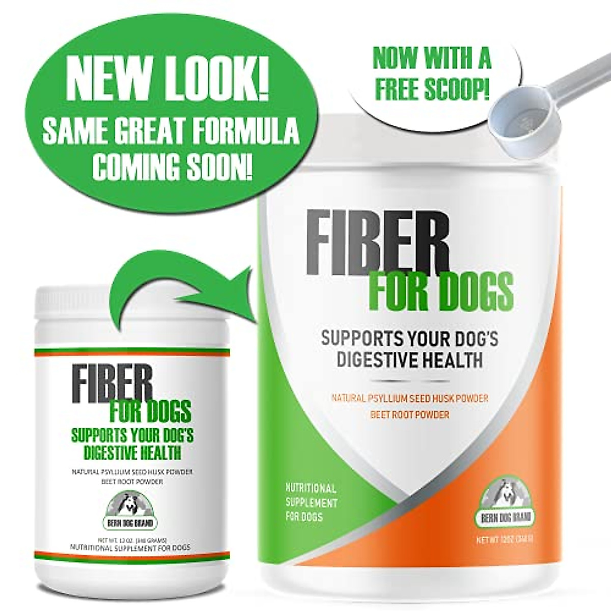 Fiber for Dogs Psyllium Seed Husk Powder & Dehydrated Beet Root Powder Aids a Number of Intestinal Disorders in Dogs Including Diarrhea, Constipation & Anal Gland Issues. Available in 6 and 12 oz.