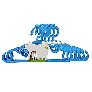 heaven2017 5 Pieces Kids Clothes Hangers Baby Trouser Coat Drying Rack Plastic Hangers for Baby Clothes Blue