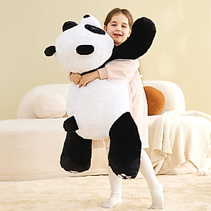 IKASA Giant Panda Stuffed Animal Plush Toy,30" Large Cute Jumbo Soft Toys,Huge Big Size Plushy Fluffy Fat Oversized Plushie,Gifts for Kids Girls