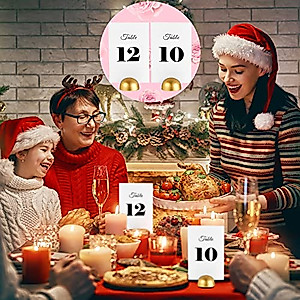 20 Pieces Table Number Cards Round Table Number Stands Modern Cursive Table Number 1-20 for Wedding Reception Anniversary Party Restaurant Events 4 x 6 Inches(Gold)