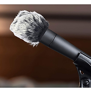 SUNMON Microphone Furry Windscreen Compatible with Shure A2WS,Muff Windshield Windjammer Deadcat for SM57 and 545 Series
