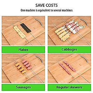 365Home Multifunction Barbecue Meat Skewer Machine BBQ Meat String Device Quick Portable Meat Skewer Box Easy Skewer Tools Kebab Maker BBQ Gadget