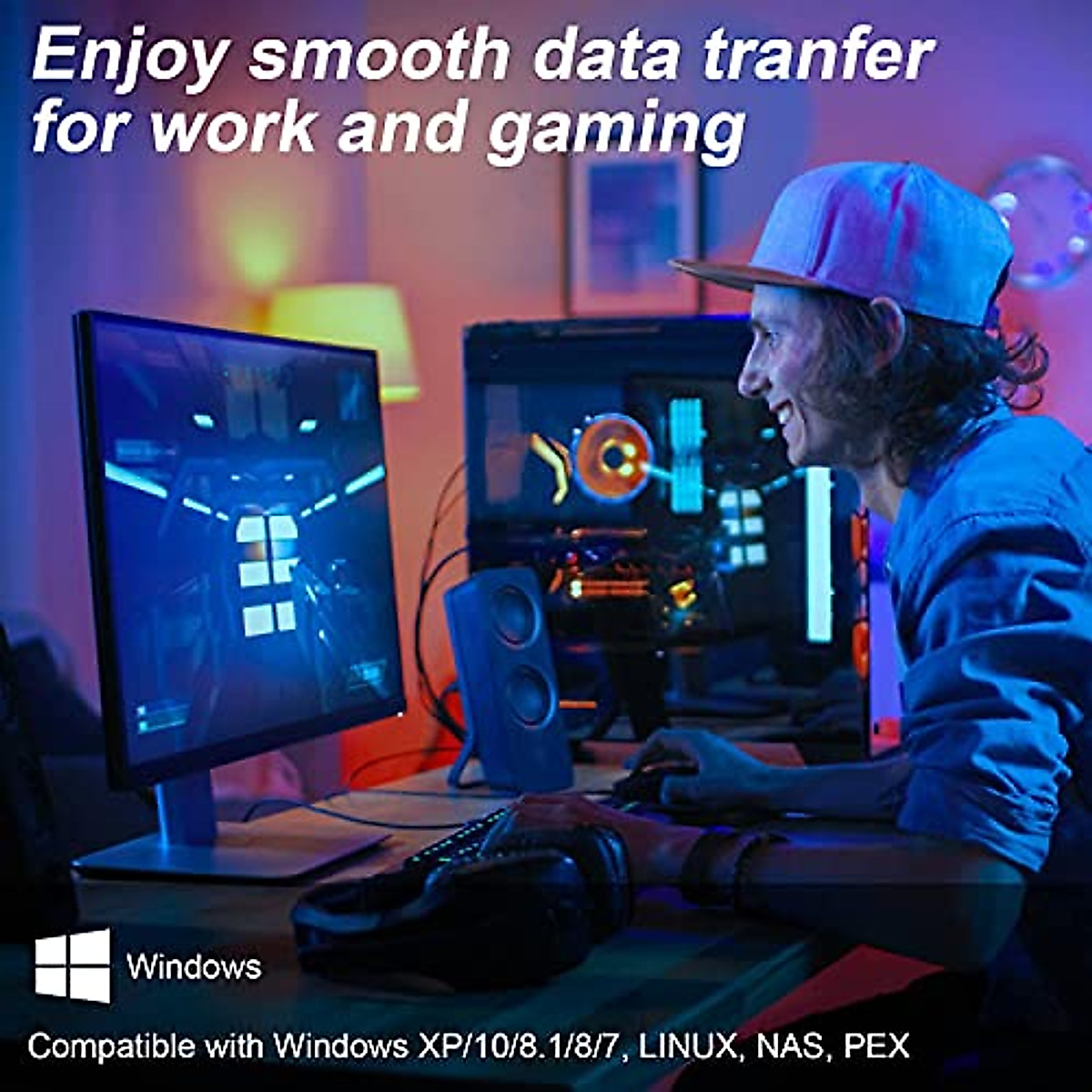 Dual-Port PCIe Gigabit Network Card 1000M PCI Express Ethernet Adapter with Intel 82575/82576 Two Ports LAN NIC Card for Support PXE for Windows/Windows Server/Linux/Freebsd/DOS with Low Profile