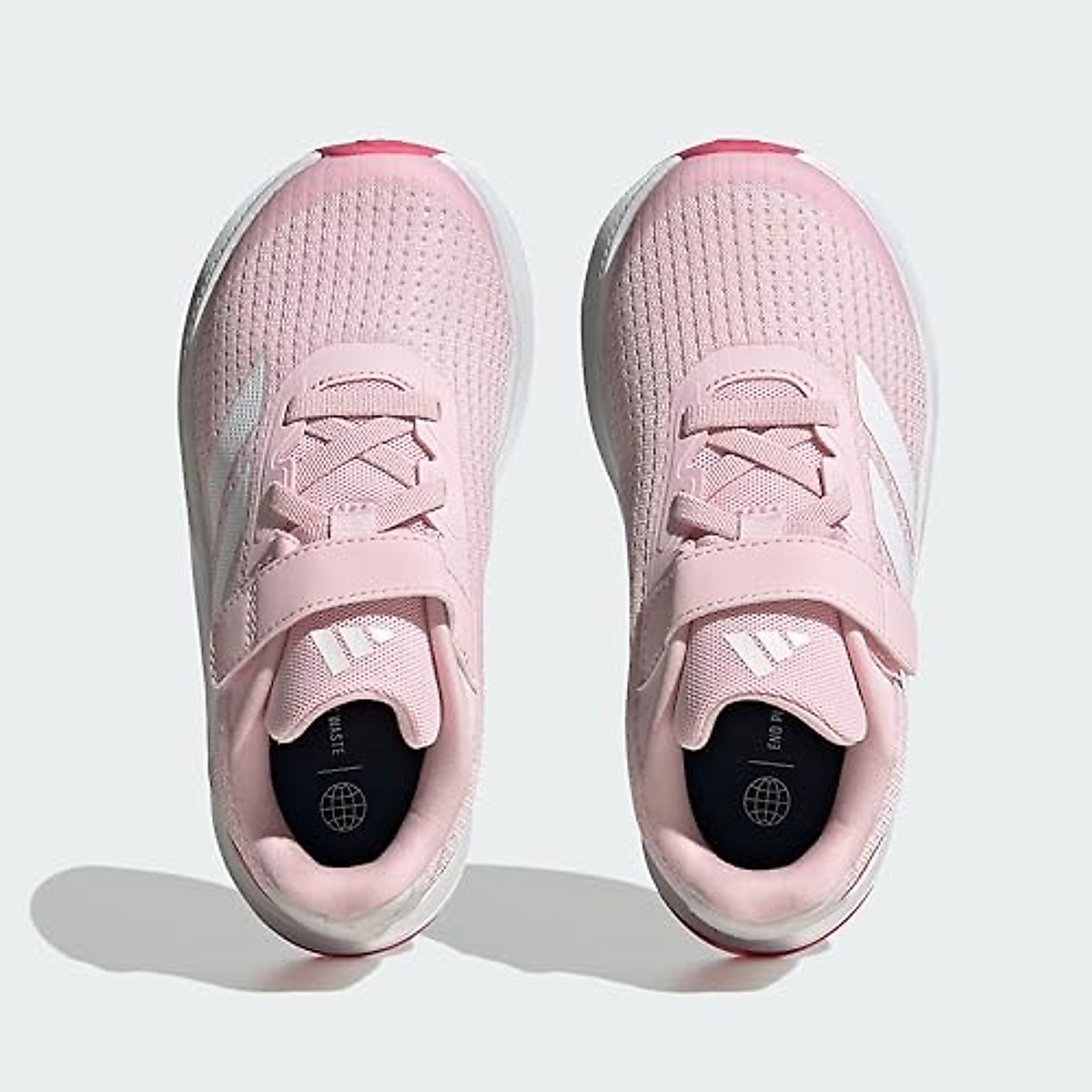 adidas Duramo SL Elastic Lace Sneaker, Clear Pink/White/Pink Fusion, 2 US Unisex Little Kid