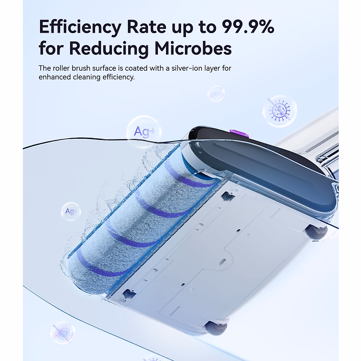 NARWAL Wet and Dry Vacuum High-Efficiency Microfiber Brush Roller (Model: S10 Pro)-Enhanced Dirt and Debris Pickup, Easy Maintenance