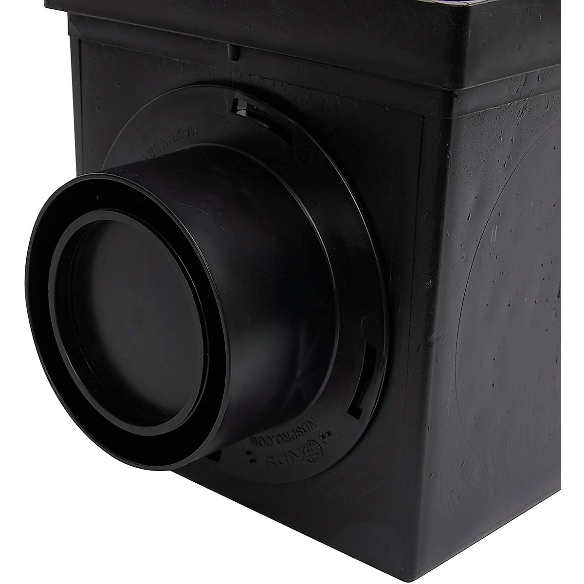 NDS 900BKITRTL1PK Square Kit with 2-Opening Catch Basin, 2 Adapters, 1 Outlet Plug, and 1 Plastic Drain Grate, 9-Inch, for Lawns, Landscaped Areas, Black