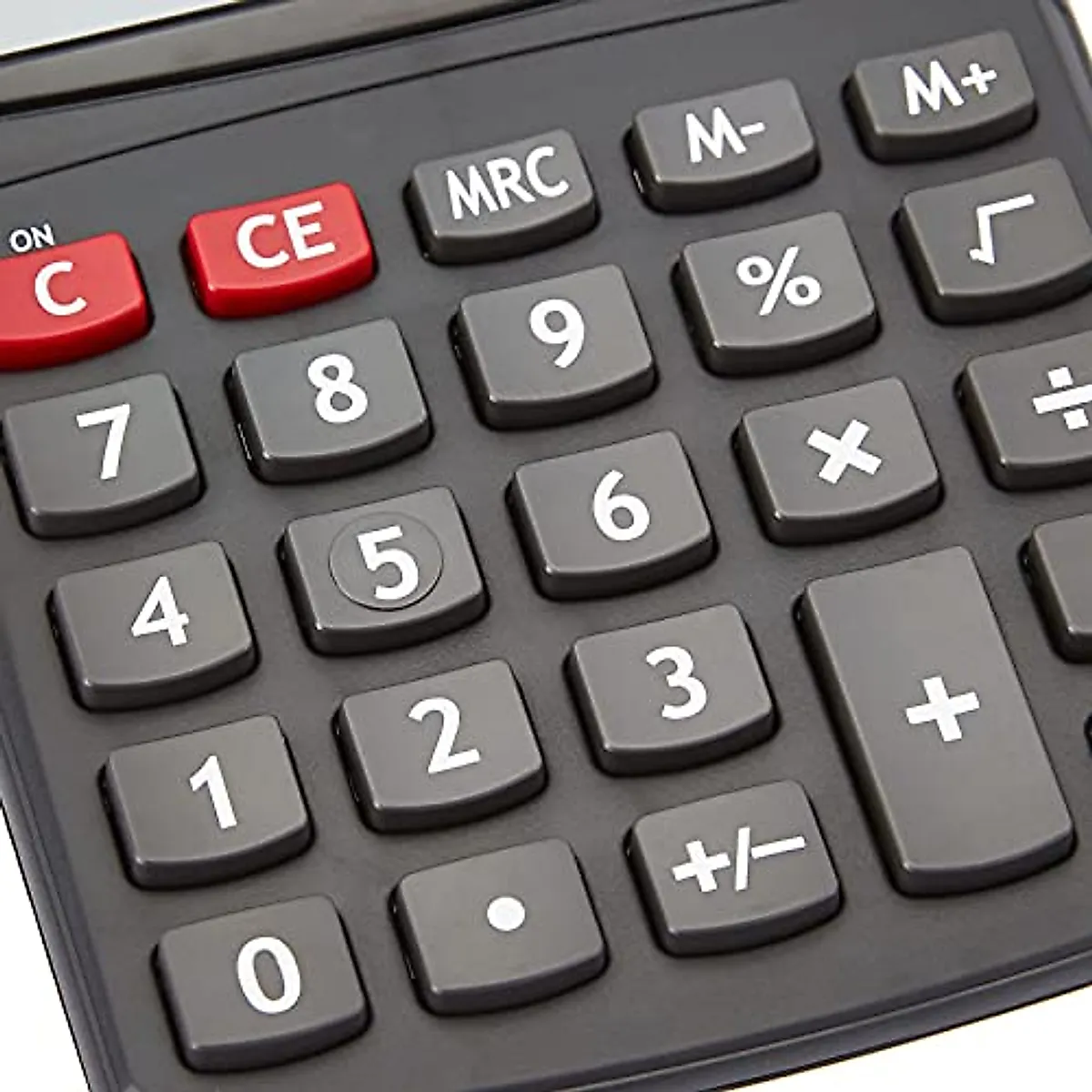 Amazon Basics LCD 8-Digit Desktop Calculator, Black - 1 Pack