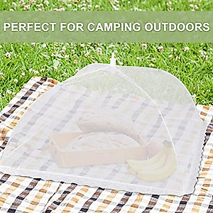 Onarway 3 Pack Food Covers 14 Inch Pop-Up Encrypted Mesh Plate Serving Tents, Fine Net Screen Umbrella for Outdoors, Parties, Picnics, BBQs, Reusable and Collapsible